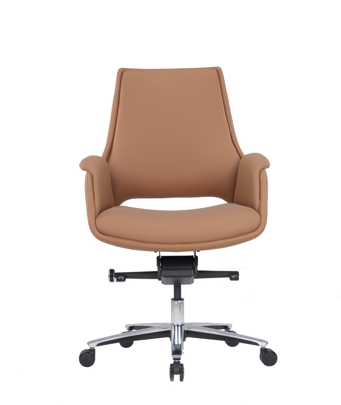 Strato Executive Medium-Back Leather Office Chair with Adjustable ...